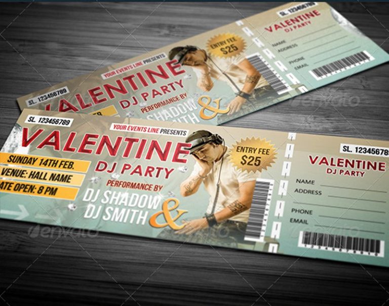20+ Best Event/Concert Ticket PSD Templates - PSD Templates