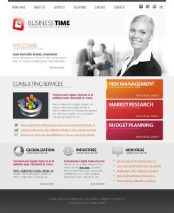 Business Time Website Template - PSD Templates